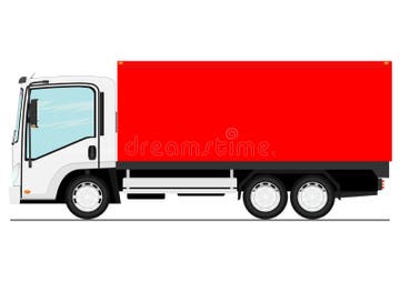 Cartoon small truck. stock vector. Illustration of flat - 114125403