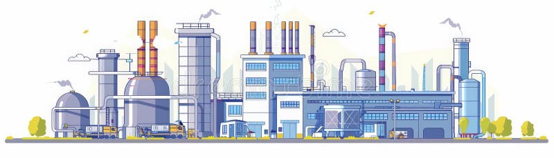 A Cartoon Factory with Clean Energy and Sustainable Production Stock ...