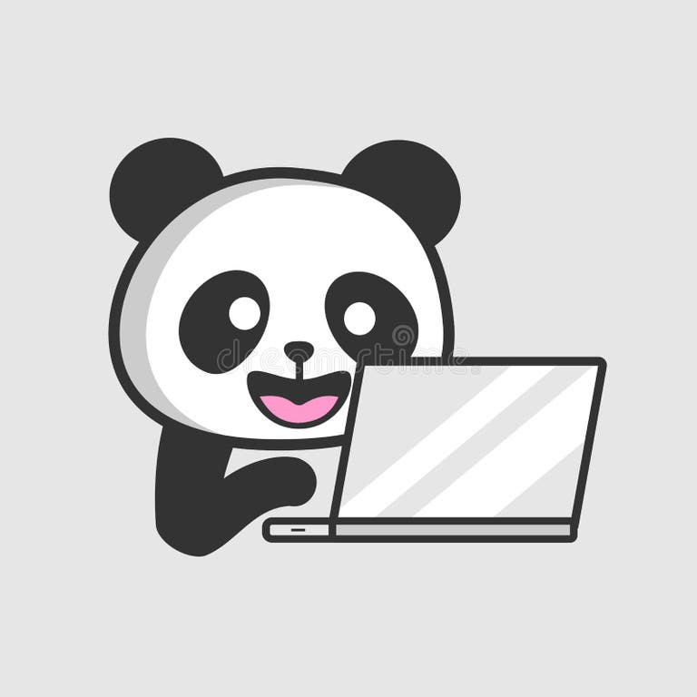 Panda Laptop Stock Illustrations – 243 Panda Laptop Stock Illustrations ...
