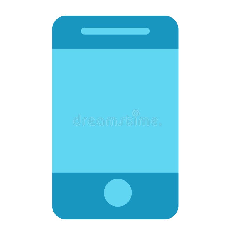 Cartoon Smartphone Icon Isolated on White Background Stock Illustration ...
