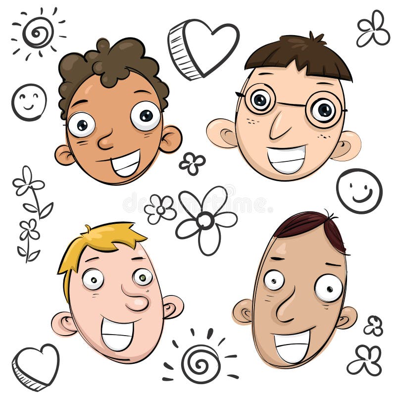 Cartoon smile girls stock vector. Illustration of smile - 104227048