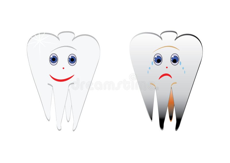 Symbols two teeth stock vector. Illustration of humorous - 117419607
