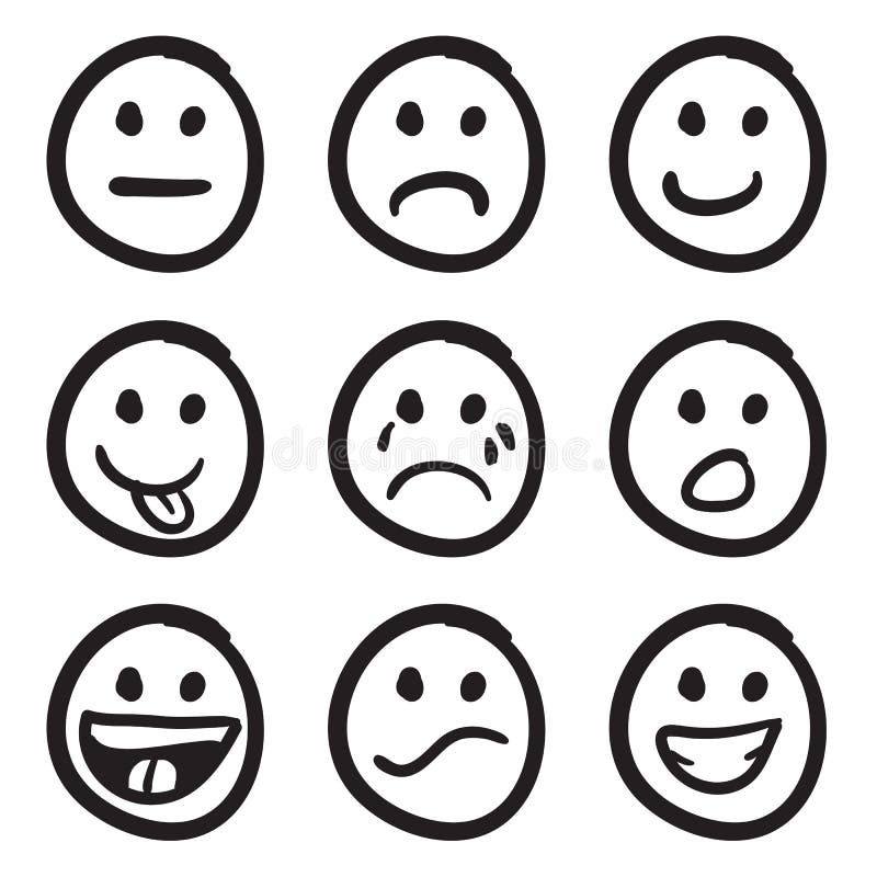 Cartoon Smiley Faces stock vector. Illustration of laugh - 11123946