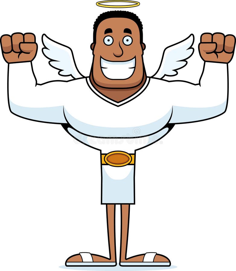 Cartoon Smiling Angel stock vector. Illustration of halo - 116223443
