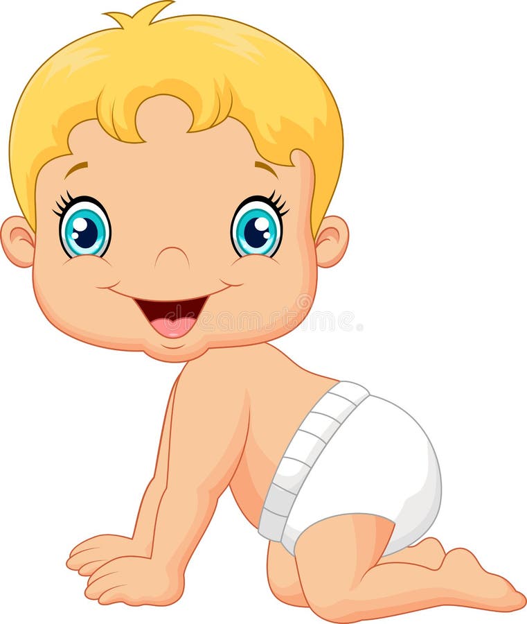 Cartoon Smiling Baby Stock Vector - Image: 53154819