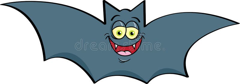 Cartoon smiling bat stock vector. Illustration of cartoon - 119788288