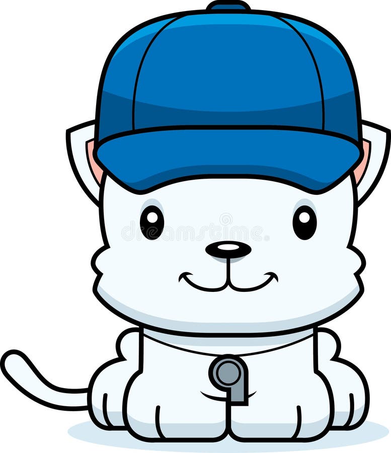 Cartoon Smiling Coach Kitten Stock Vector - Illustration of cartoon ...