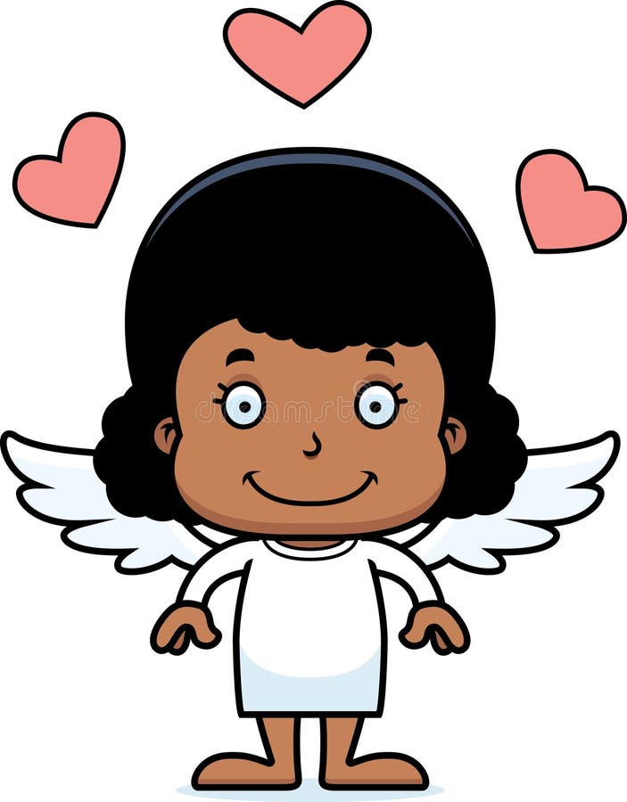 Cartoon Smiling Cupid Girl stock vector. Illustration of child - 55479860
