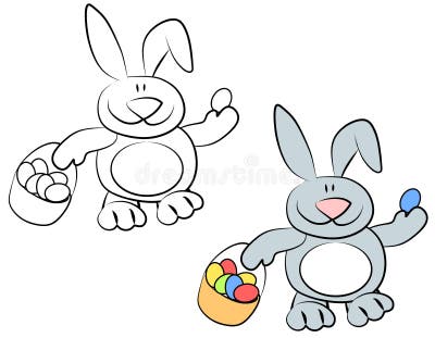 Easter Bunny Black White Clipart Stock Illustrations – 1,368 Easter ...