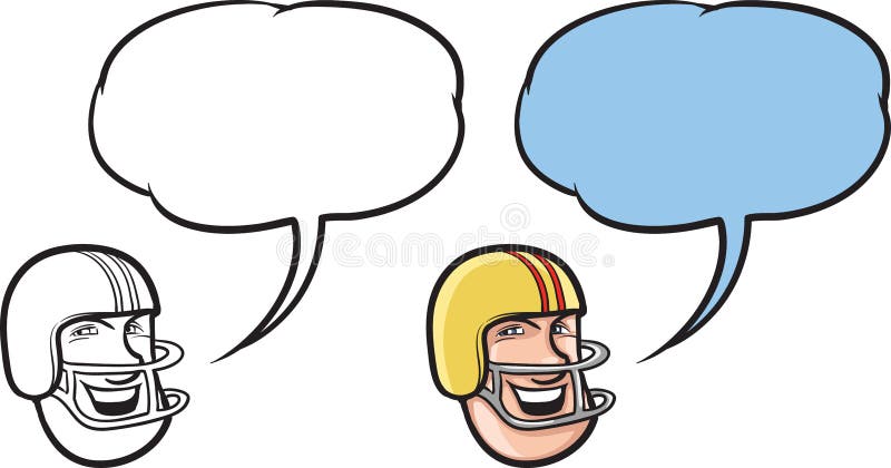 Cartoon Smiling Football Player Face Stock Vector - Illustration of ...