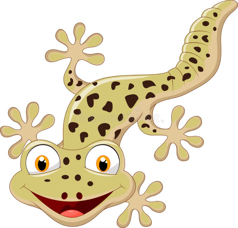 Cartoon smiling gecko stock vector. Illustration of smile - 51245781