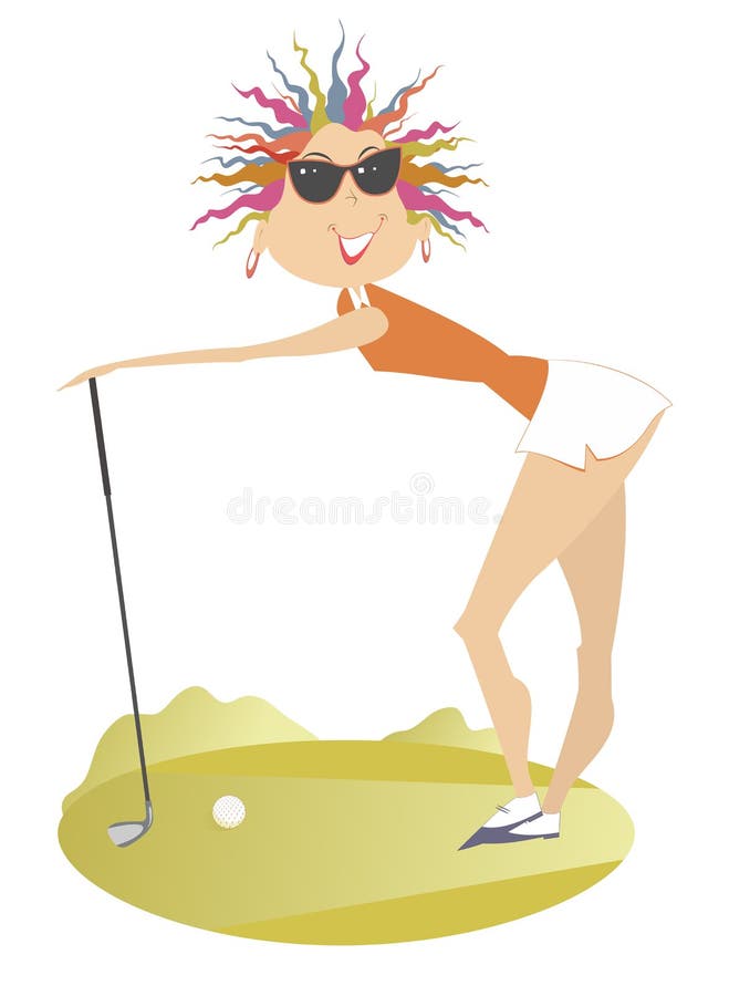 Cartoon Woman Golfer Stock Illustrations 598 Cartoon Woman Golfer