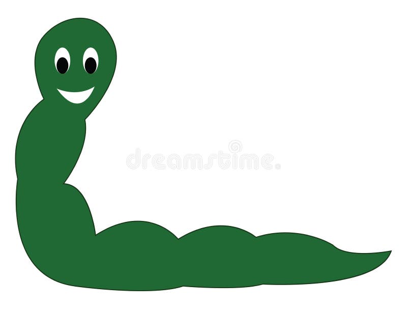 Green worm. Cartoon stock vector. Illustration of caterpillar - 31147316