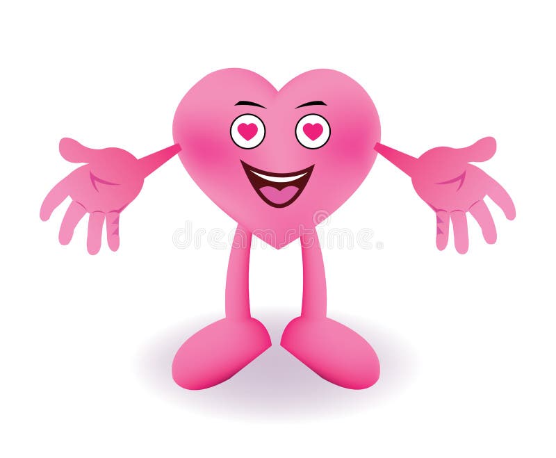 Cartoon Smiling heart stock vector. Illustration of marry - 49886889