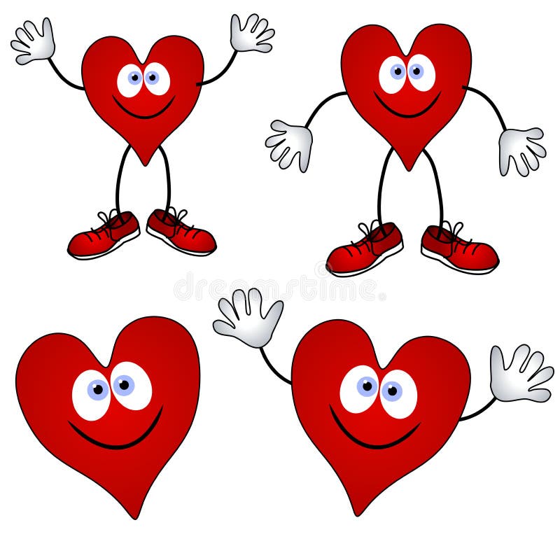 Cartoon Smiling Heart Smiles Stock Illustration - Illustration of ...