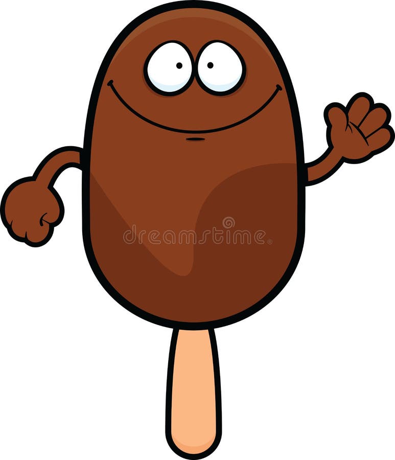 Cartoon Smiling Ice Cream Stick Stock Vector - Illustration of ...