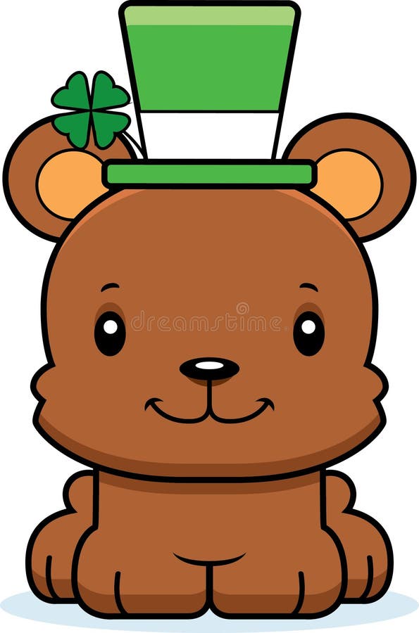 Cartoon Smiling Irish Bear stock vector. Illustration of bear - 55235186