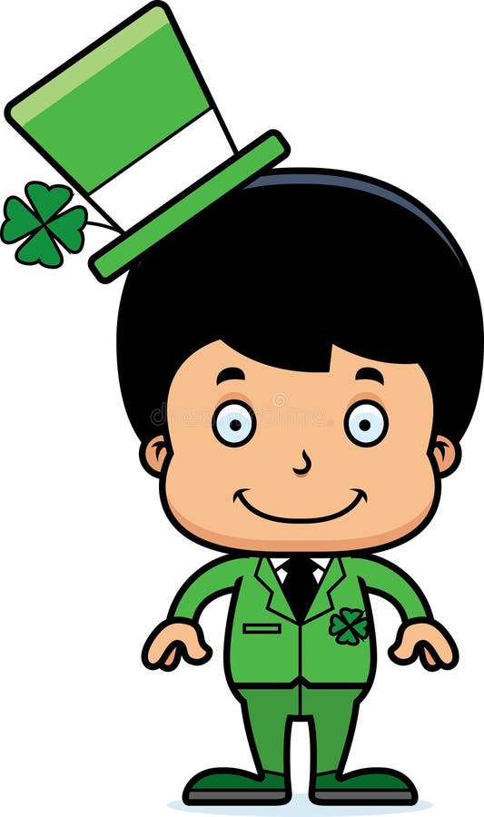 Cartoon Smiling Irish Boy stock vector. Illustration of vector - 55479933