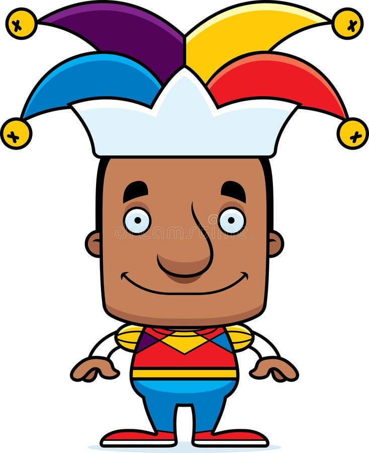 Cartoon Smiling Jester Man stock vector. Illustration of graphic - 55342436