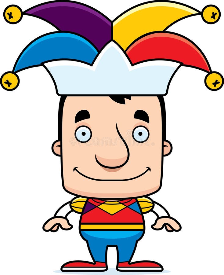 Cartoon Smiling Jester Man stock vector. Illustration of smiling - 55343702