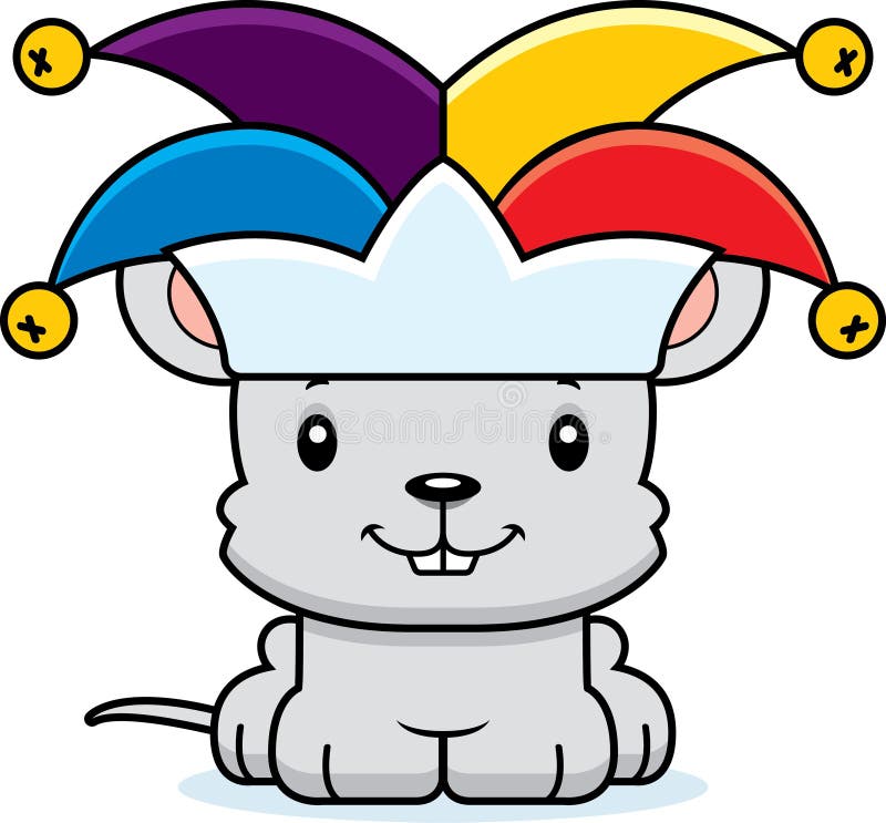 Cartoon Smiling Jester Mouse Stock Vector - Illustration of fool, happy ...