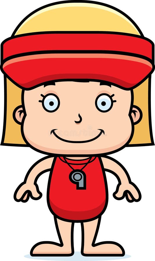 Happy Female Lifeguard Cartoon Vector Clipart Friendlystock 910+