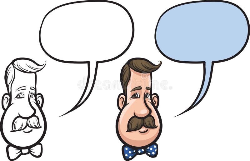 Cartoon Smiling Man with Bow Tie Face Stock Vector - Illustration of ...