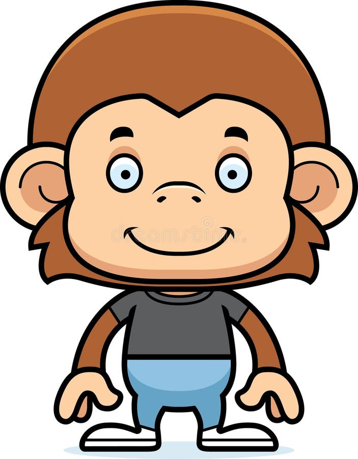 Cartoon Smiling Monkey stock vector. Illustration of happy - 55303403