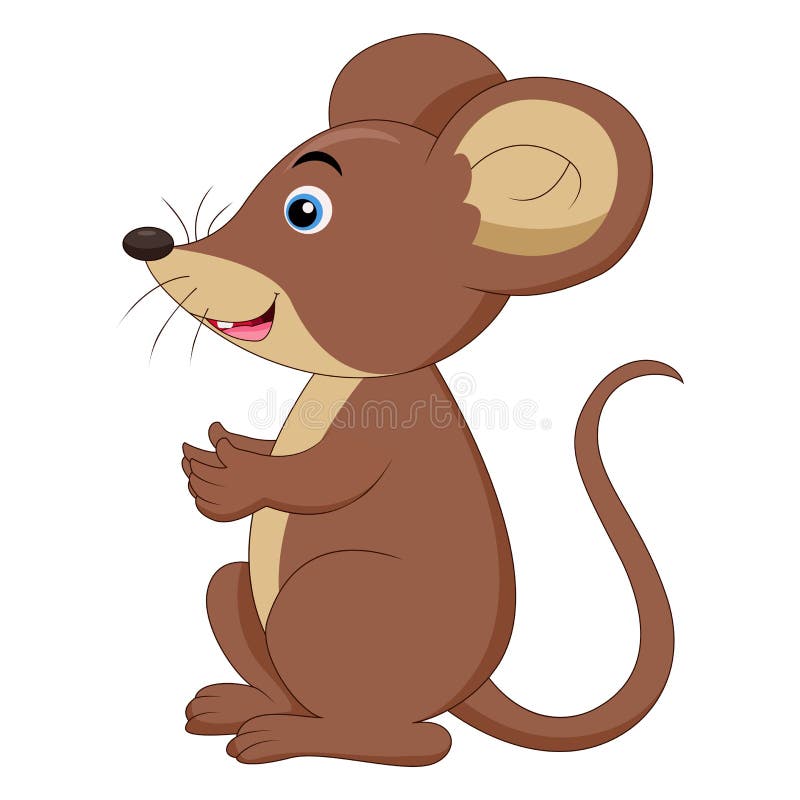 Cartoon smiling mouse stock vector. Illustration of farm - 141642803