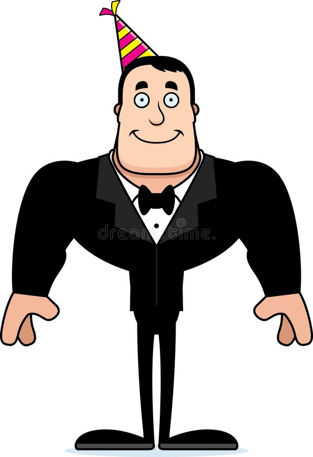 Cartoon Smiling Partygoer stock vector. Illustration of graphic - 116278200