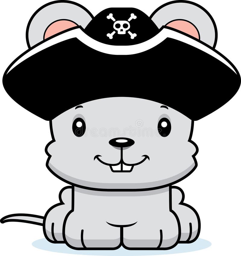 Cartoon Smiling Pirate Mouse Stock Vector - Illustration of smiling ...