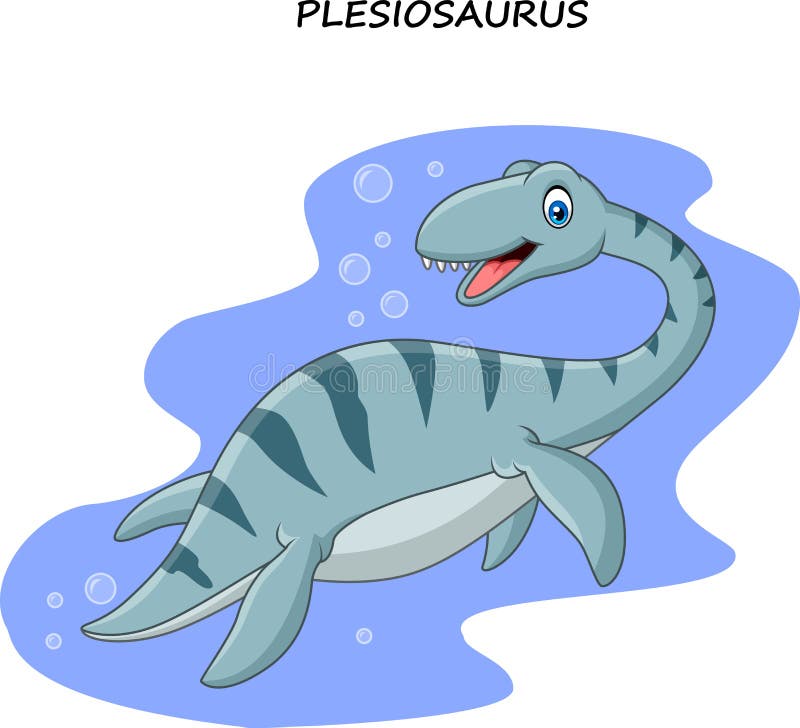 Cute plesiosaurus cartoon stock vector. Illustration of dino - 45749480