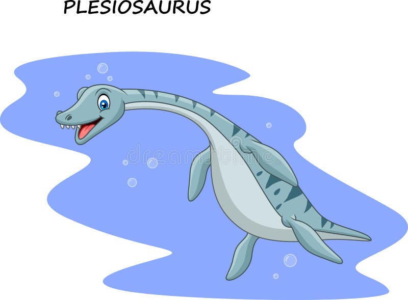 Cute plesiosaurus cartoon stock vector. Illustration of dino - 45749480