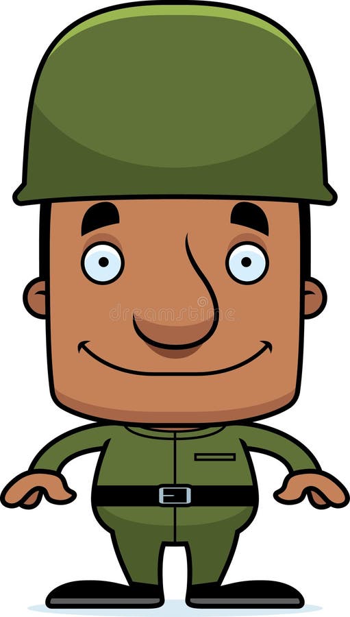Cartoon Smiling Soldier Man Stock Vector - Illustration of cartoon ...