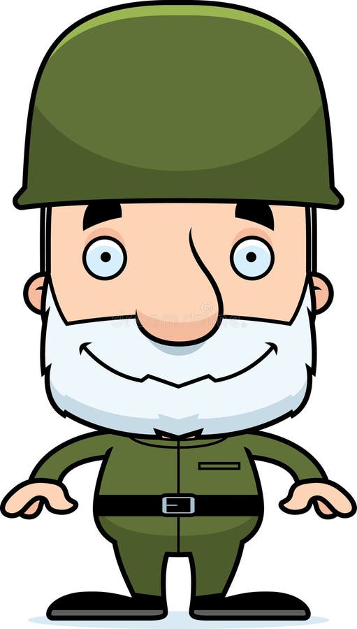 Cartoon Smiling Soldier Man Stock Vector - Illustration of graphic ...