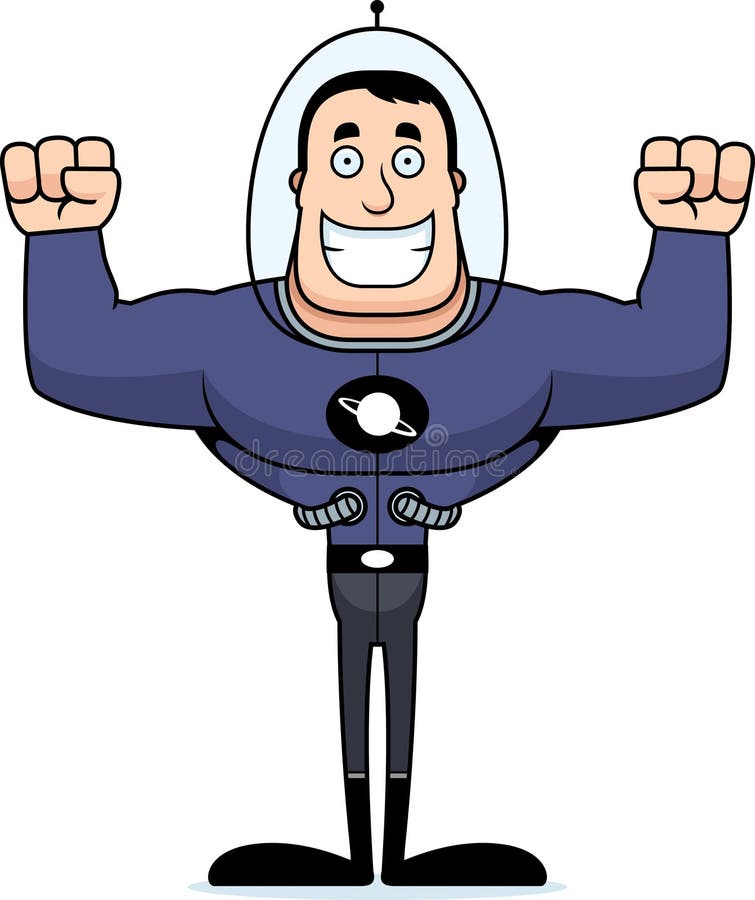 Cartoon Smiling Spaceman stock vector. Illustration of celebrate ...