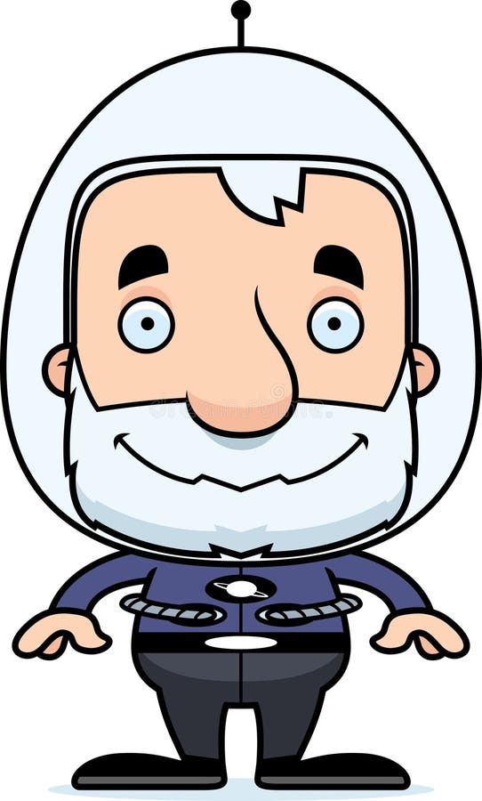 Cartoon Smiling Spaceman Man Stock Vector - Illustration of helmet ...