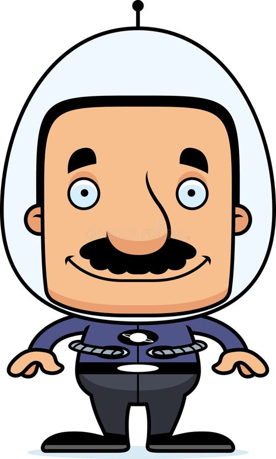 Cartoon Smiling Spaceman Man Stock Vector - Illustration of cosmonaut ...