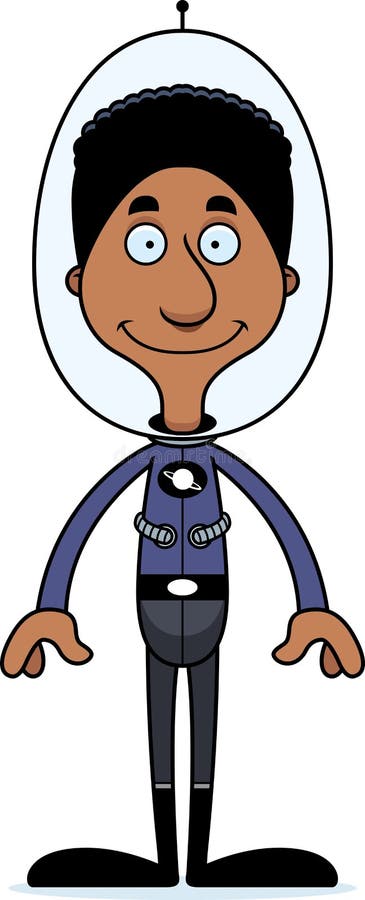 Cartoon Smiling Spaceman Man Stock Vector - Illustration of helmet ...