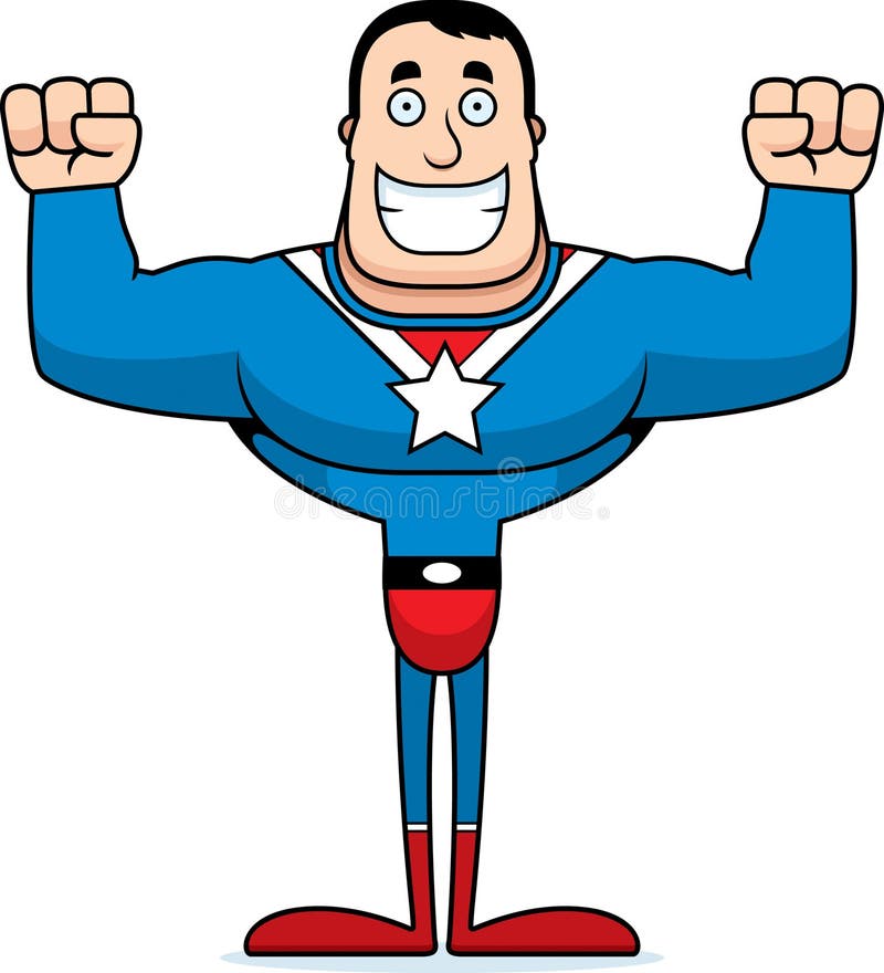Cartoon Smiling Superhero stock vector. Illustration of hero - 116098883