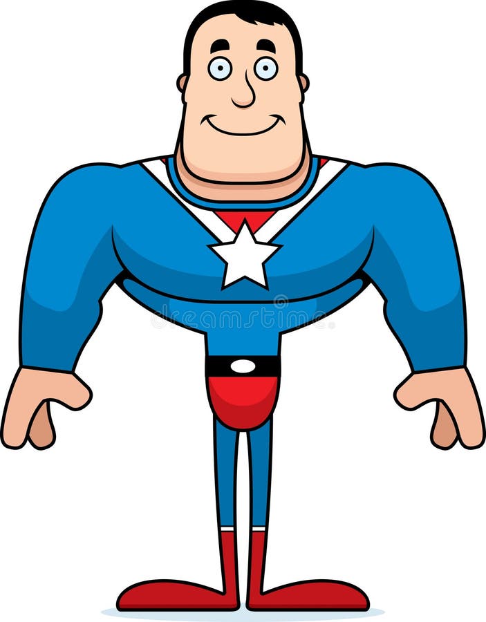 Cartoon Smiling Superhero stock vector. Illustration of vector - 116635146