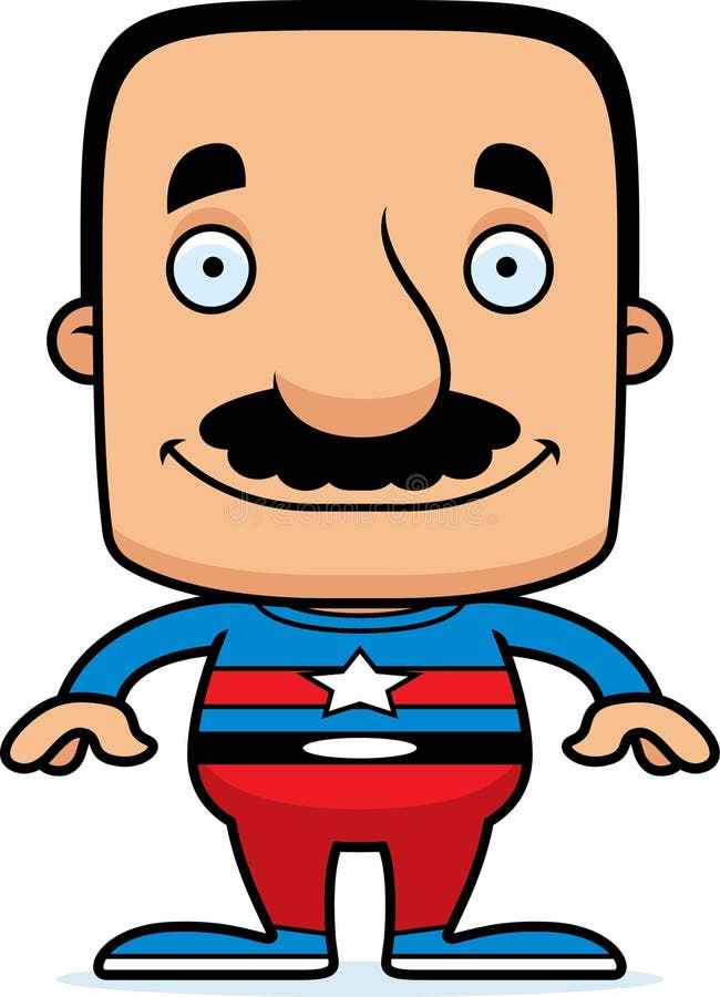 Cartoon Smiling Superhero Man Stock Vector - Illustration of clip, hero ...
