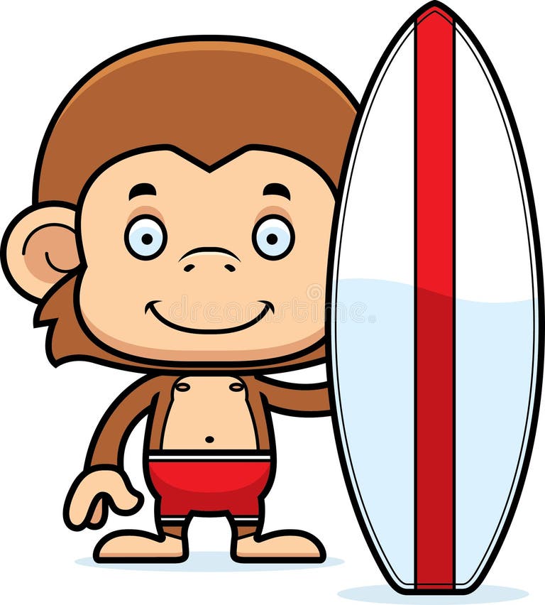 Monkey Surfer Cartoon Stock Illustrations – 99 Monkey Surfer Cartoon ...