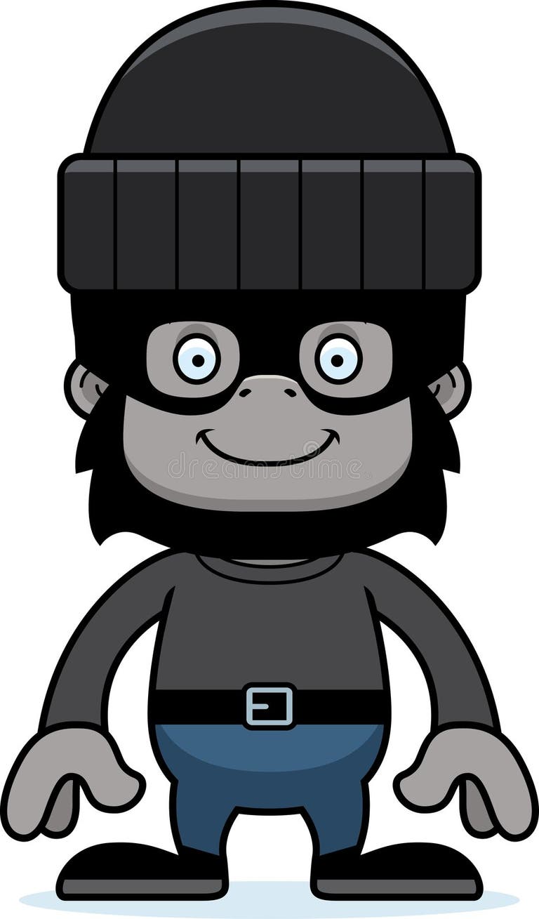 Cartoon Smiling Thief Gorilla Stock Illustrations – 1 Cartoon Smiling ...