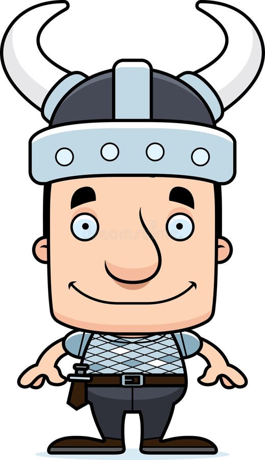 Cartoon Smiling Viking Man stock vector. Illustration of clipart - 55343933