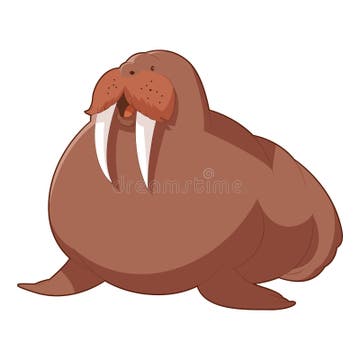 Cartoon smiling Walrus stock vector. Illustration of fauna - 69288110