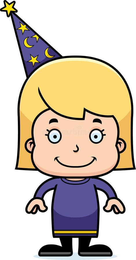 Wizard girl stock vector. Illustration of play, white - 11354981