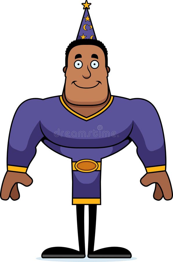 Cartoon Smiling Wizard stock vector. Illustration of smiling - 116635249