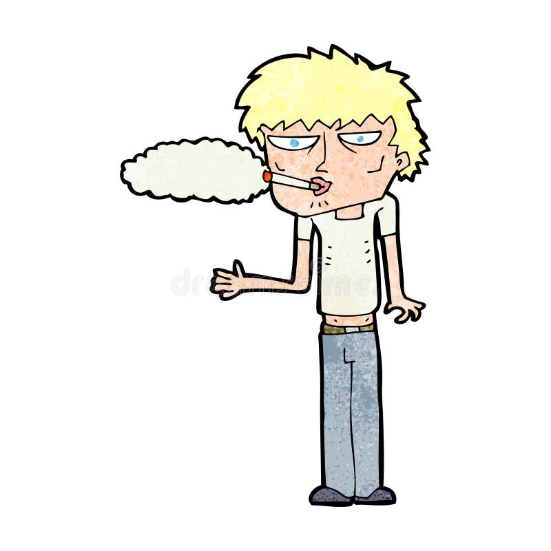 Cartoon smoker stock vector. Illustration of doodle, male - 38011858