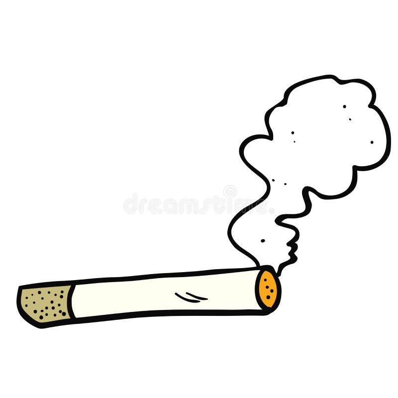 Cartoon smoking cigarette stock vector. Illustration of crazy - 70026089